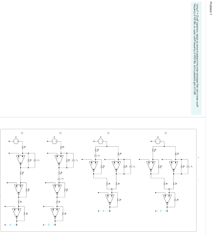Solved Problem 1 Using C = 28 nF capacitors, design an | Chegg.com