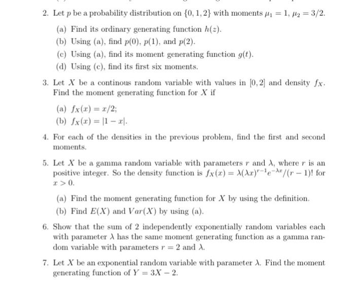 Solved Let p be a probability distribution on {0, 1,2) with | Chegg.com