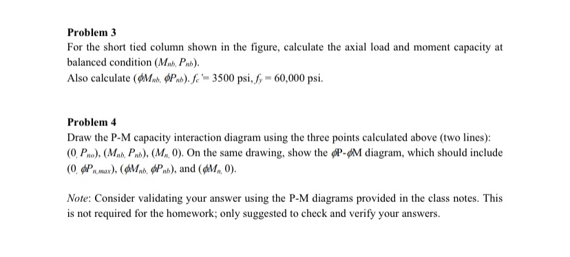 Problem 3For the short tied column shown in ﻿the | Chegg.com