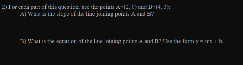 Solved 2) For each part of this question, use the points | Chegg.com