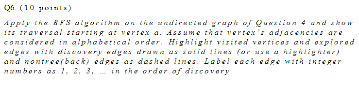 Solved Q4. (10 points) Draw an adjacency matrix | Chegg.com