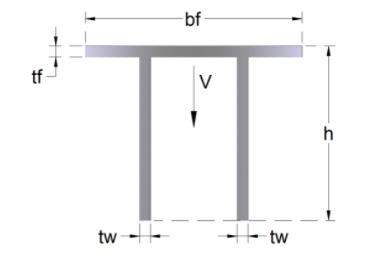 Solved The double T-beam is fabricated by welding three | Chegg.com