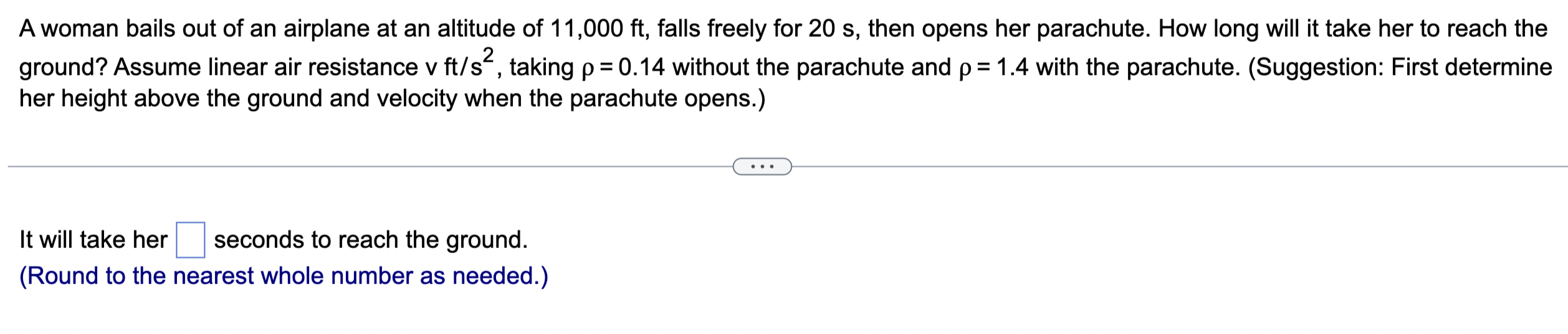 Solved A woman bails out of an airplane at an altitude of | Chegg.com