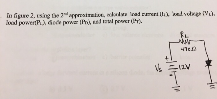 Solved In figure 2, using the 2nd approximation, calculate | Chegg.com