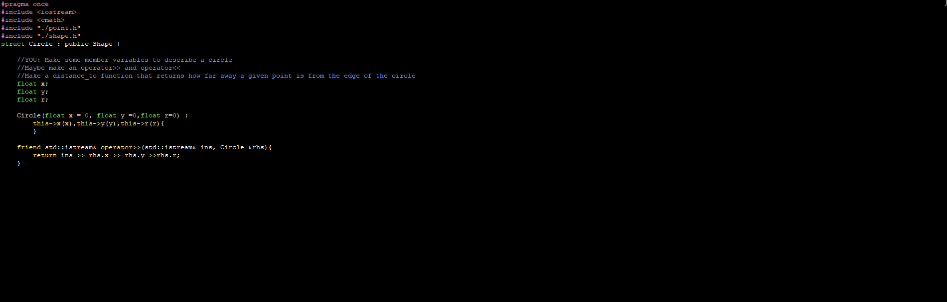 Solved \#include \#include \#include "./circle. hn | Chegg.com