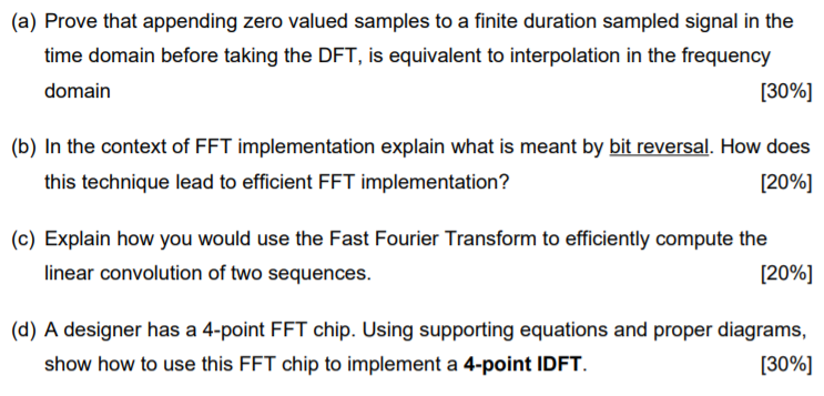 Solved (a) Prove that appending zero valued samples to a | Chegg.com