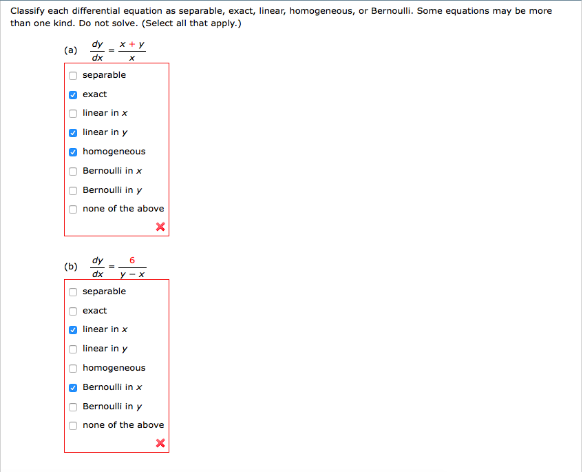 Solved Classify Each Differential Equation As Separable