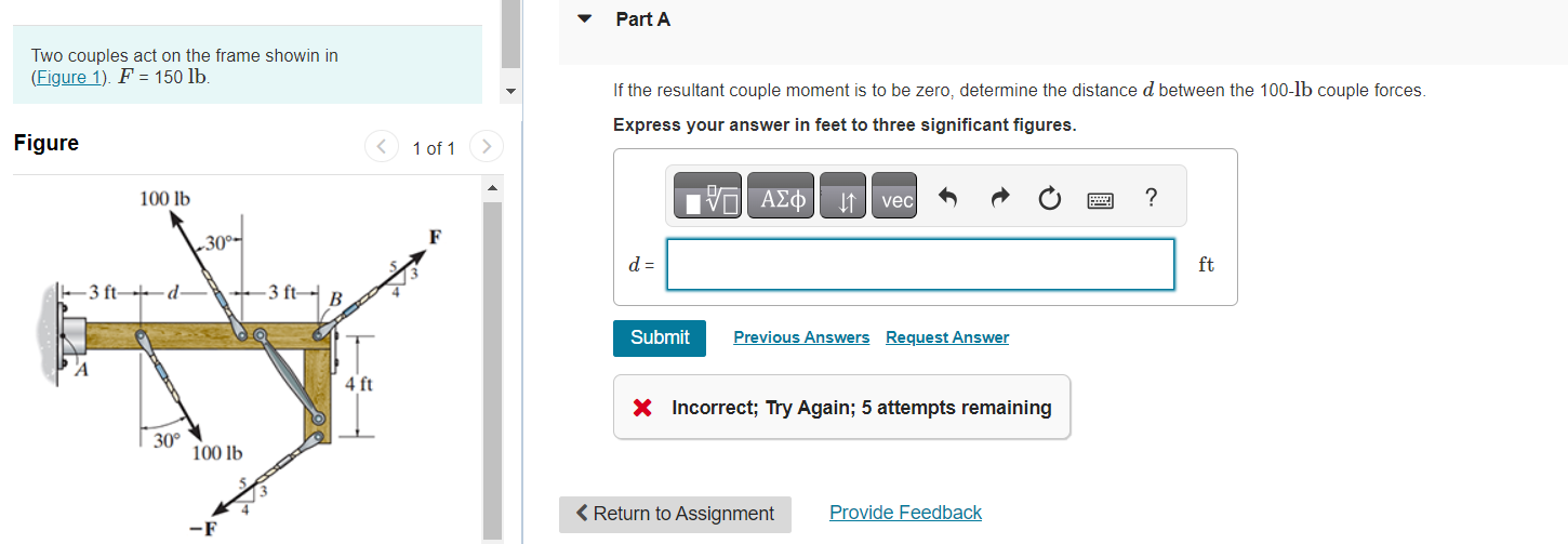 Solved Two couples act on the frame showin in (Figure 1). | Chegg.com