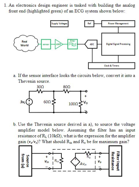 An electronics design engineer is tasked with | Chegg.com