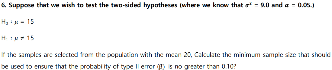 Solved 6. Suppose that we wish to test the two-sided | Chegg.com