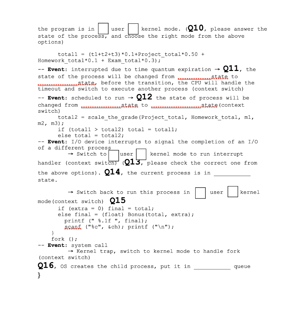 Question 2. In this question, events are given during | Chegg.com