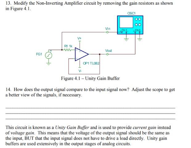 Solved 13. Modify the Non-Inverting Amplifier circuit by | Chegg.com