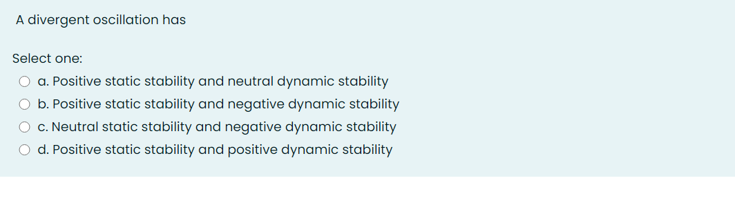 Solved A divergent oscillation has Select one: O a. Positive | Chegg.com