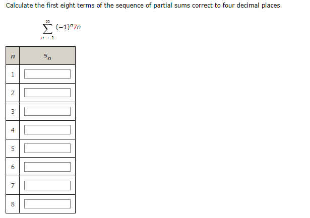 Solved Calculate the first eight terms of the sequence of | Chegg.com