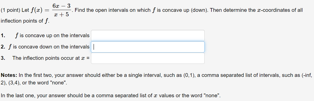 Solved (1 point) Consider the function f(x)=x2e4x. f(x) has | Chegg.com