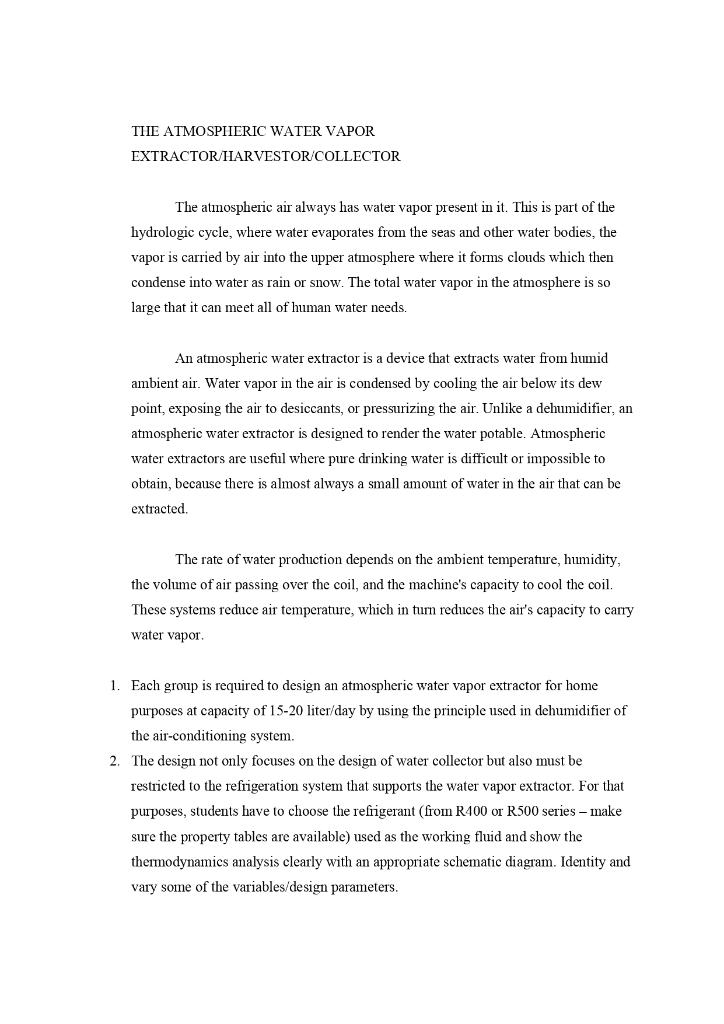 Solved THE ATMOSPHERIC WATER VAPOR | Chegg.com