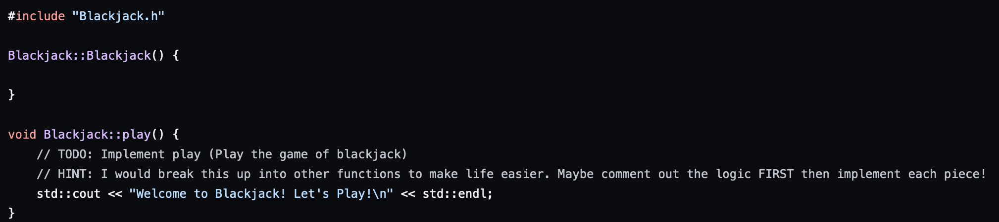 Solved Program 4 - Blackjack ♥️ ♣️ ♦️ ♠️ Blackjack The | Chegg.com