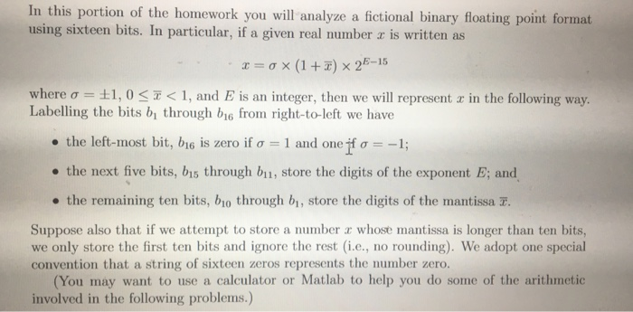 Solved Question: 1. What is the machine epsilon for | Chegg.com