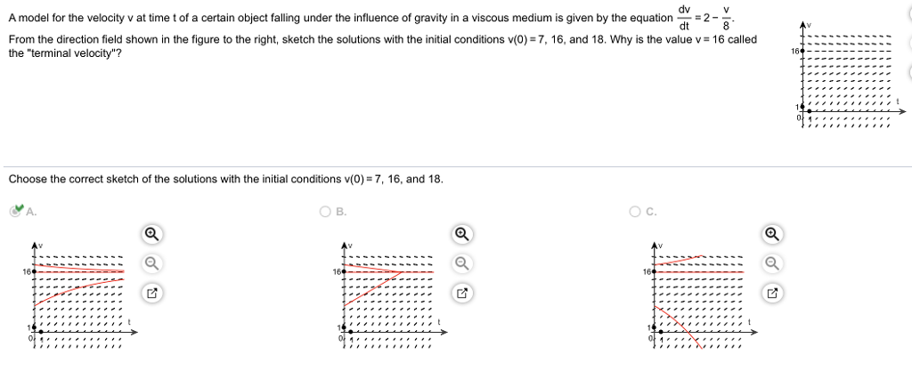 Solved dv A model for the velocity v at time t of a certain | Chegg.com