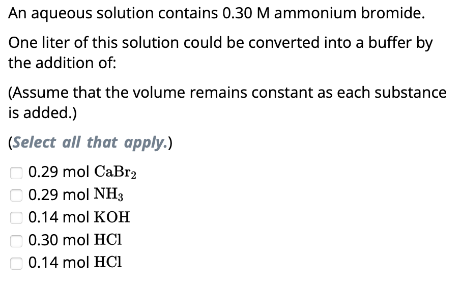 Solved An aqueous solution contains 0.21M potassium | Chegg.com