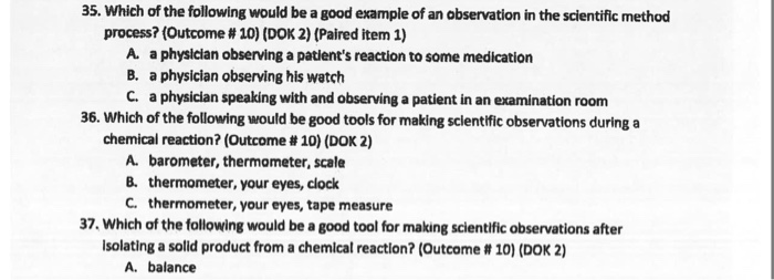 Solved 35. Which of the following would be a good example of | Chegg.com