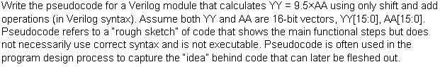 Solved Write the pseudocode for a Verilog module that | Chegg.com