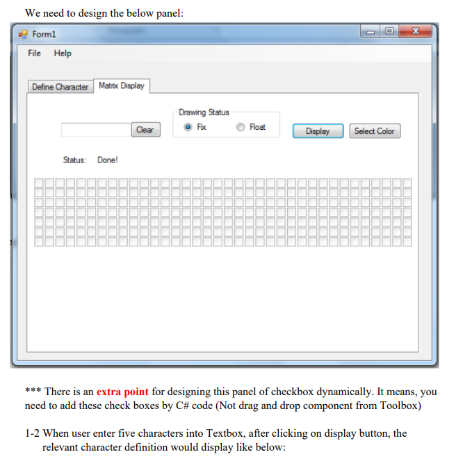 Solved 1-1 Main Form - Defining some characters in the | Chegg.com