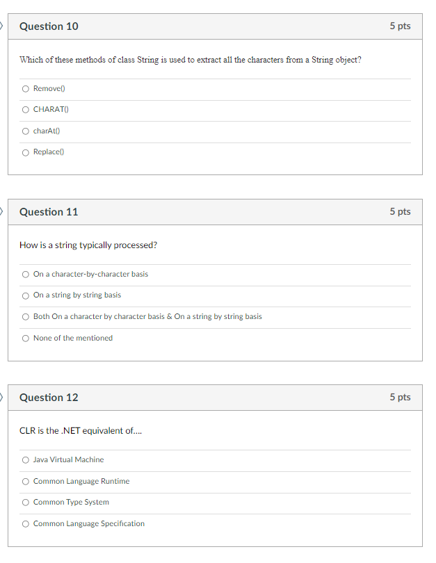 Solved Question 10 5 pts Which of these methods of class | Chegg.com