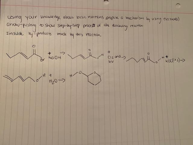 Solved electors) using your knowledge about basic reactions | Chegg.com