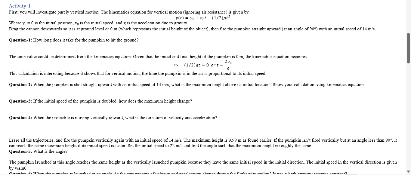 Solved Activity-1 First, you will investigate purely | Chegg.com