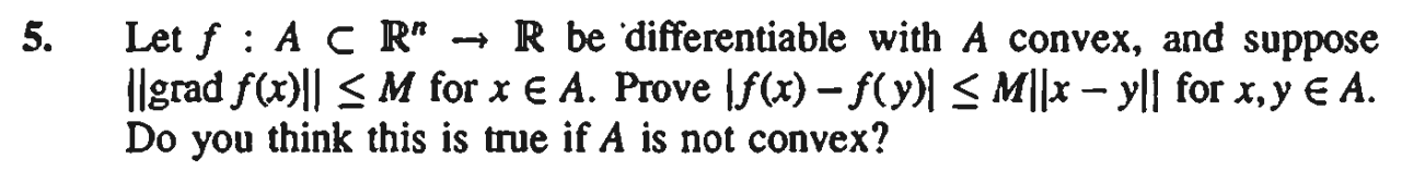 Solved 5. Let f :ACR R be differentiable with A convex, and | Chegg.com