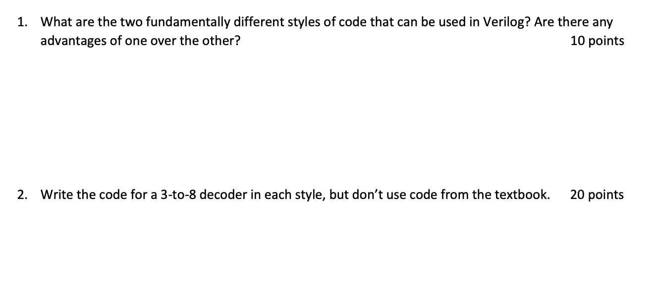 [Solved]: Digital Logic What are the two fundamenta