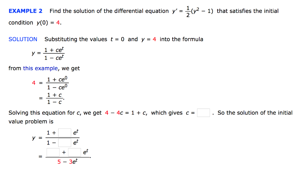 Solved EXAMPLE 2 Find the solution of the differential | Chegg.com