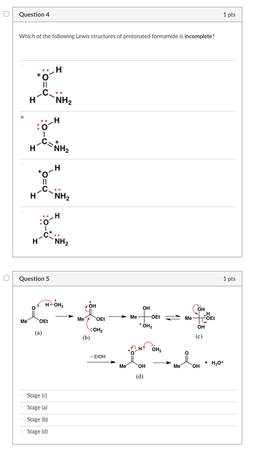 Solved Which of the following Lewis structures of protonated | Chegg.com