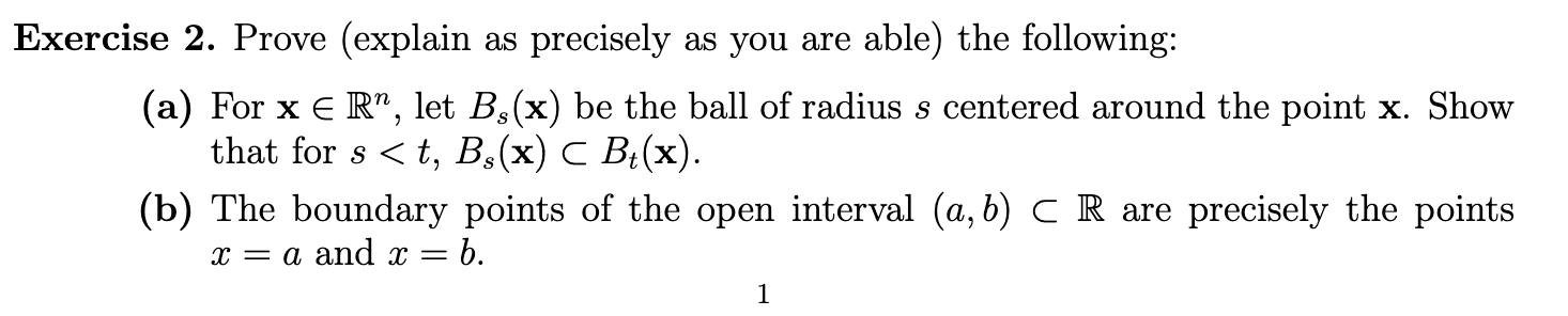 Solved Exercise 2. Prove (explain as precisely as you are | Chegg.com Solved Exercise 2. Prove (explain as precisely as you are | Chegg.com