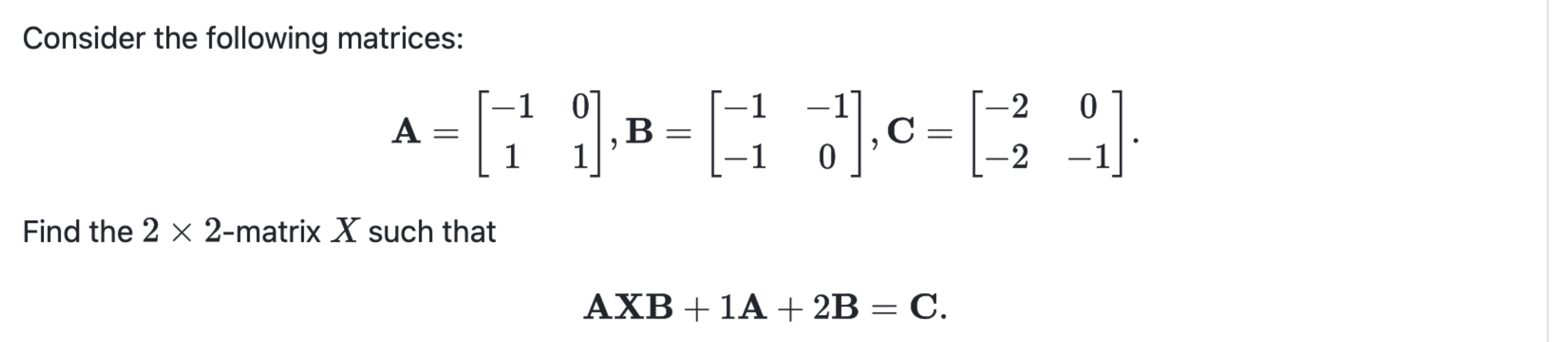 Solved Consider the following | Chegg.com
