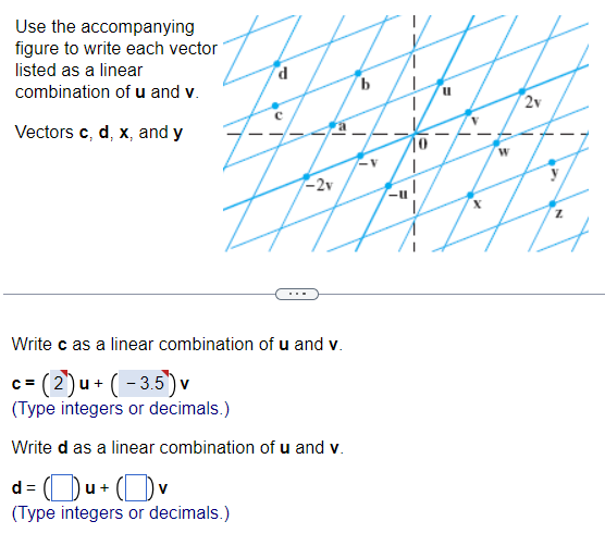 Solved Write c ﻿as a linear combination of u ﻿and | Chegg.com