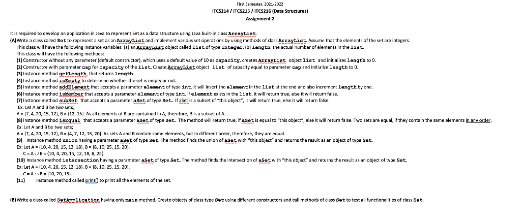 Solved First Semester, 2021-2022 ITCS 214 / ITCS215 / | Chegg.com