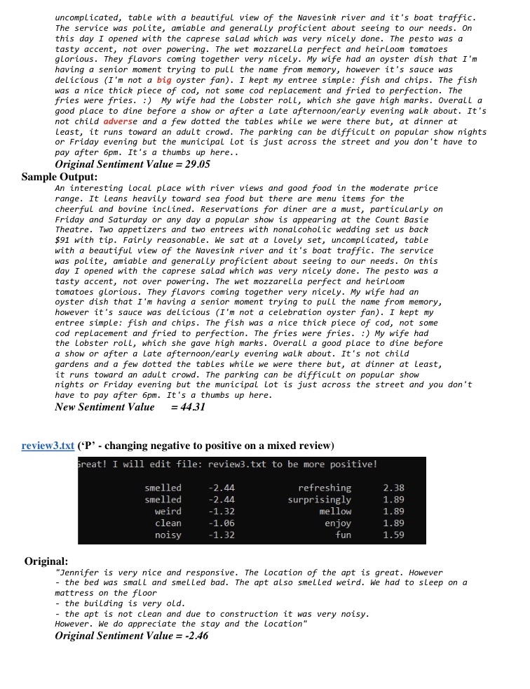 Solved You will be evaluating the sentiment of 4 different | Chegg.com