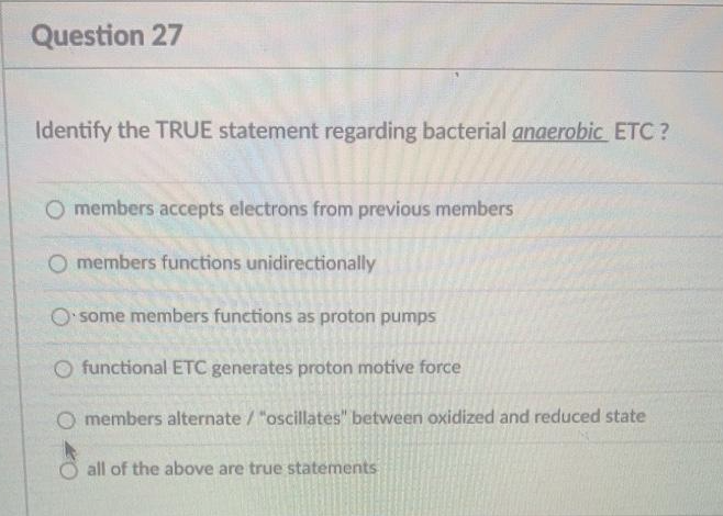 Solved Identify the TRUE statement regarding bacterial | Chegg.com