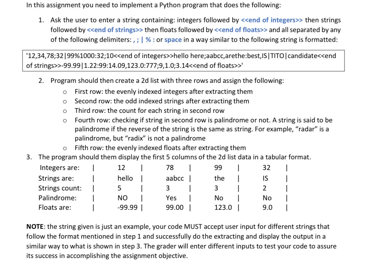 Solved In this assignment you need to implement a Python | Chegg.com