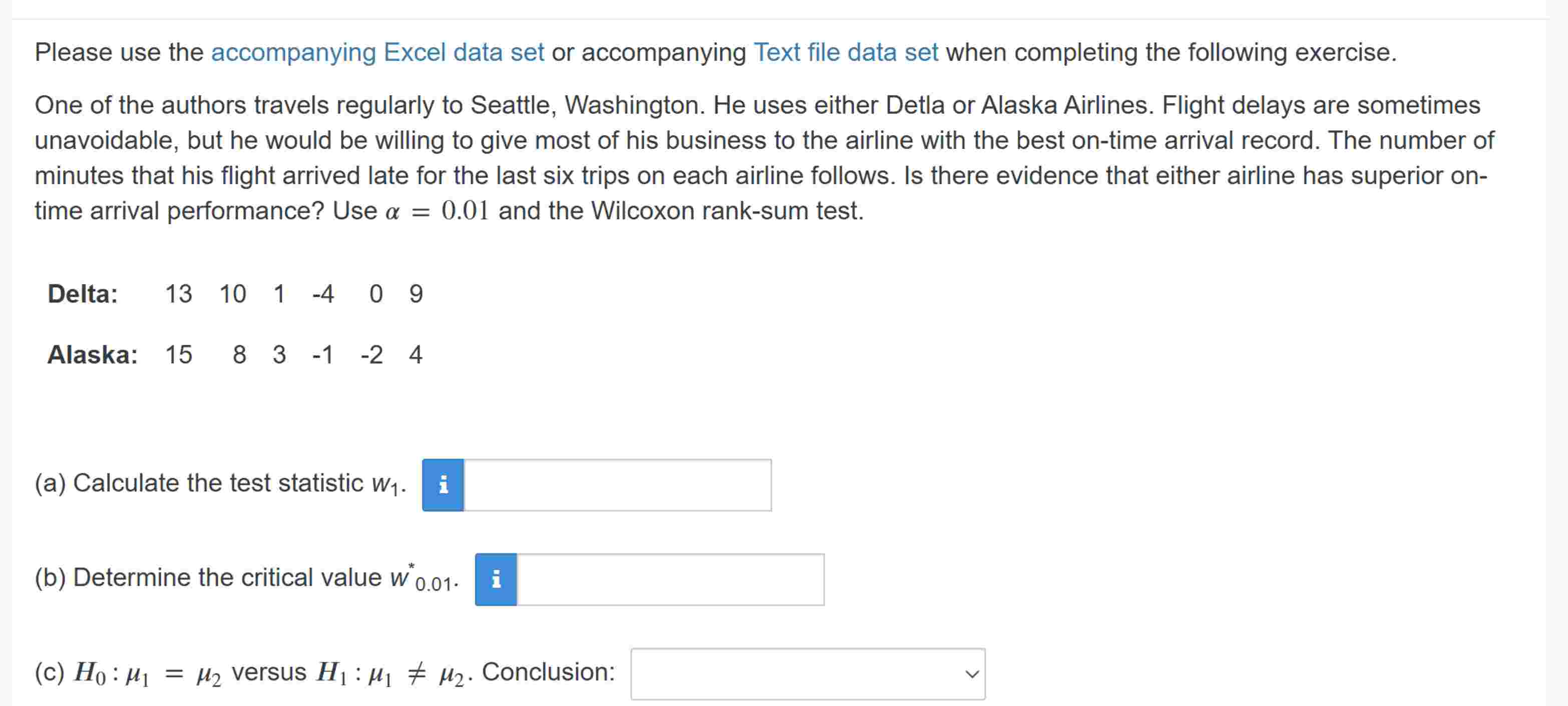 Solved Please use the accompanying Excel data set or | Chegg.com