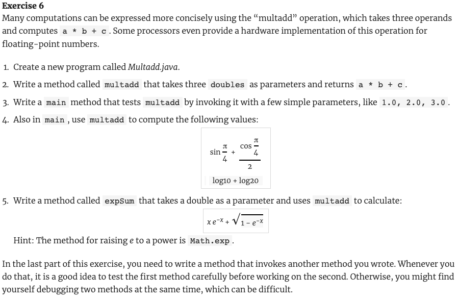 Solved Exercise 6 Many computations can be expressed more | Chegg.com