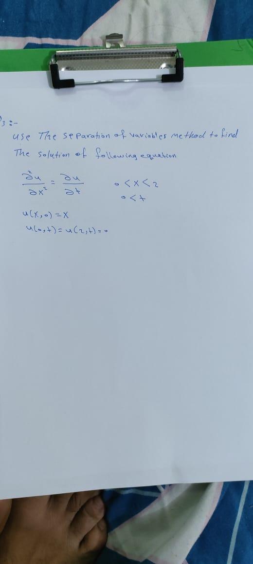 Solved use the separation of variables method to find The | Chegg.com