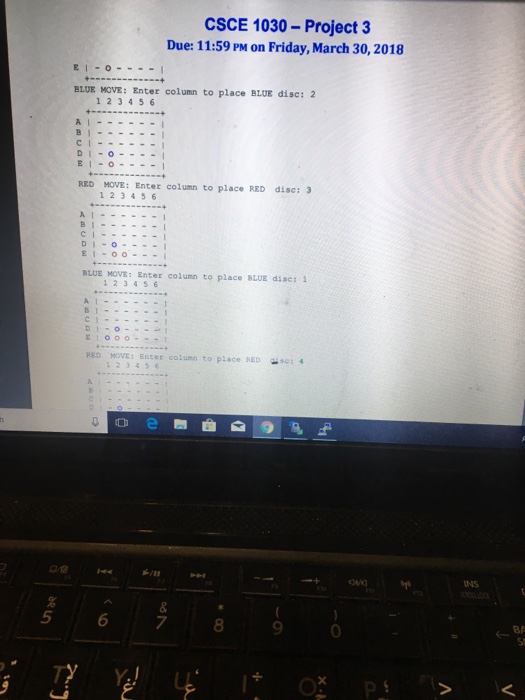Solved CSCE 1030-Project 3 Due: 11:59 PM on Friday, March | Chegg.com
