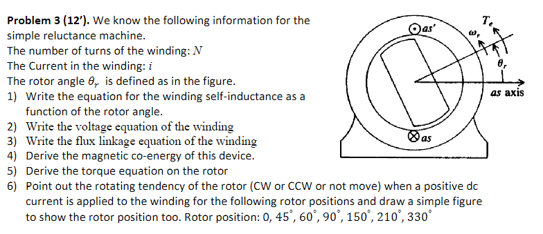 Solved Problem 3(12'). ﻿We know the following information | Chegg.com