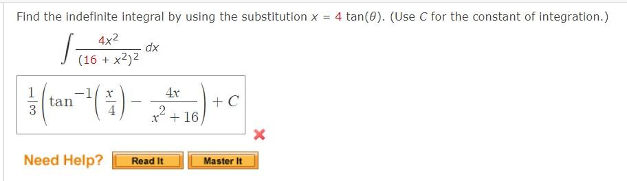 Solved Find the indefinite integral by using the | Chegg.com