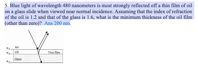 Solved 5. Blue light of wavelength 480 nanometers is most | Chegg.com