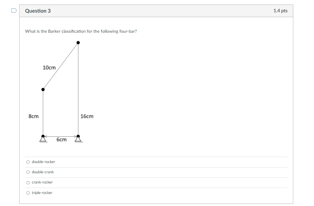 Solved Question 3 1.4 pts What is the Barker classification | Chegg.com