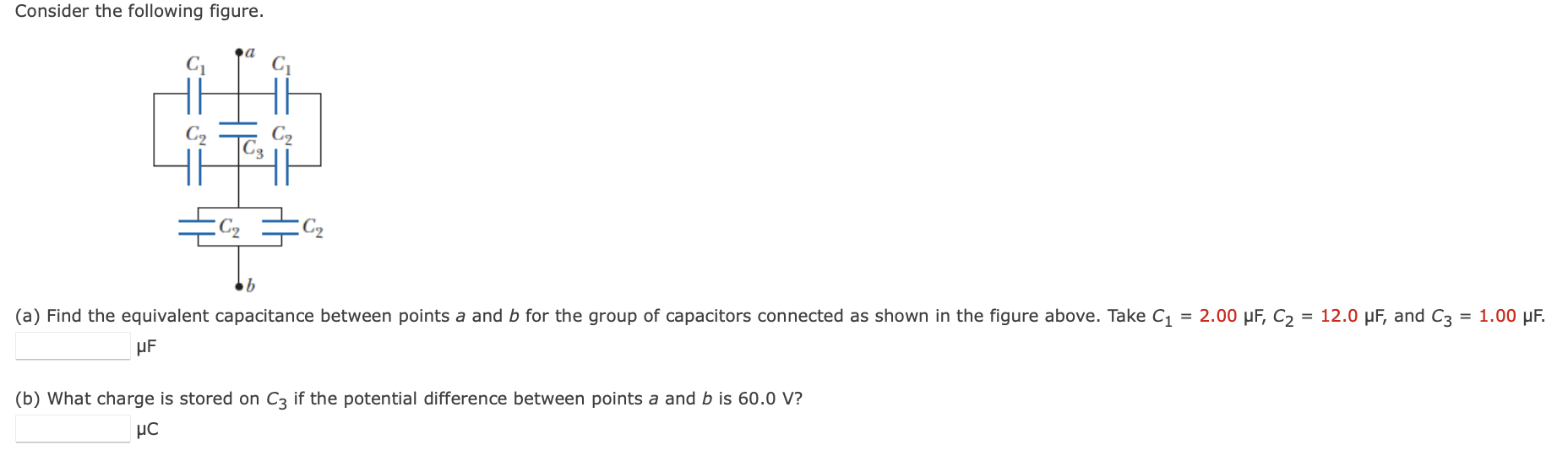 Solved Consider the following figure. C C 161 C2 b (a) Find | Chegg.com